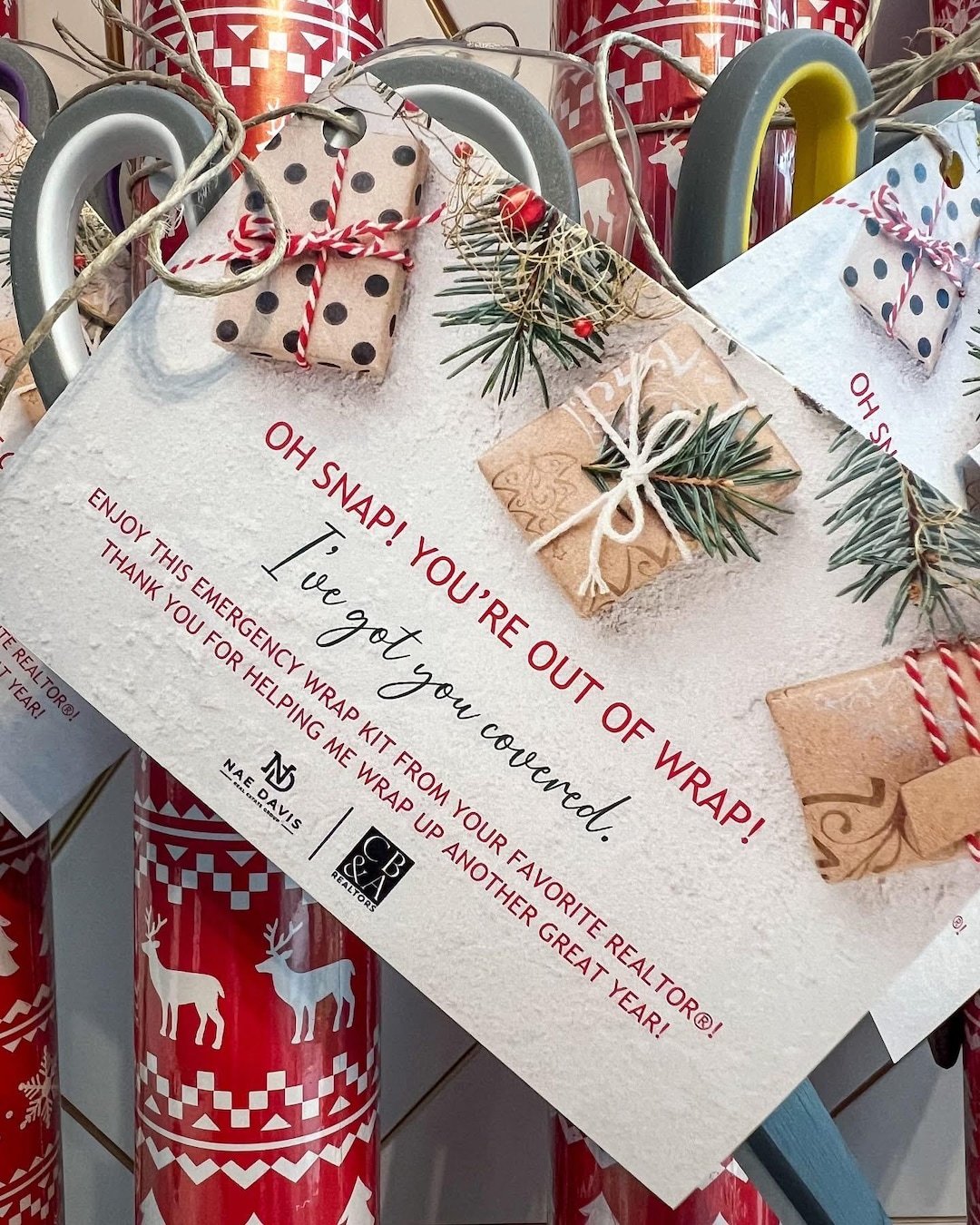 Realtor Christmas Gift Tag – Holiday Wrapping Paper Pop by (printable ...