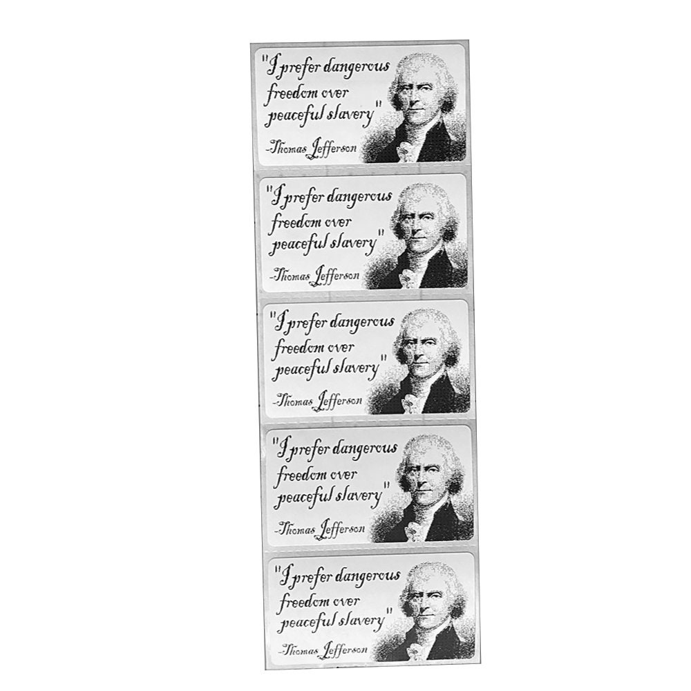 Thomas Jefferson Sticker Dangerous Freedom Quote Libertarian 25-250 ...