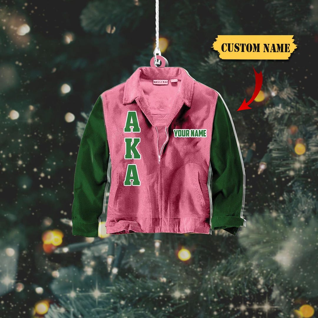 Personalized Alpha Kappa Alpha Christmas Ornaments 2D, AKA Clothing ...