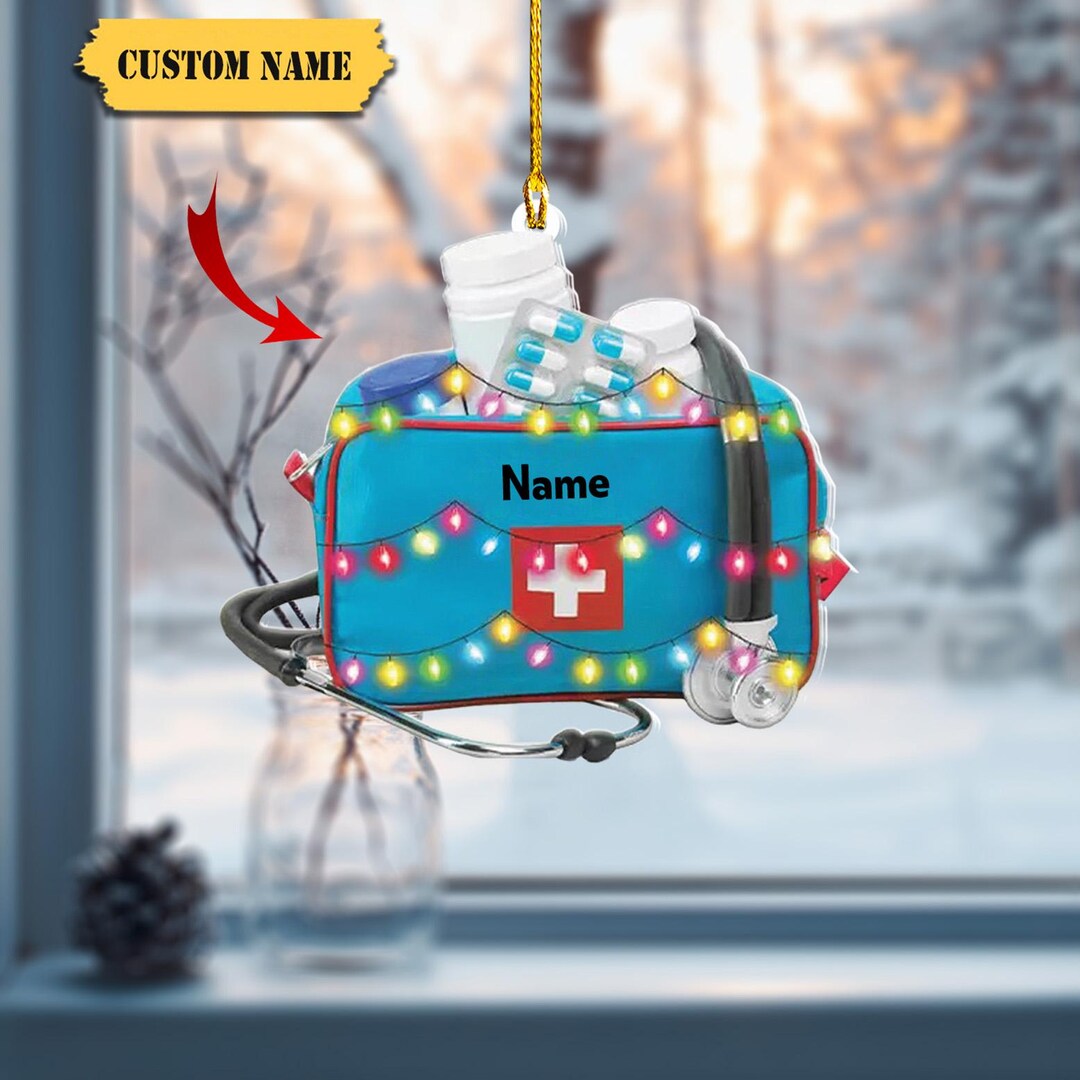 Personalized Paramedic Uniform Christmas Ornament 2D, Custom Name ...