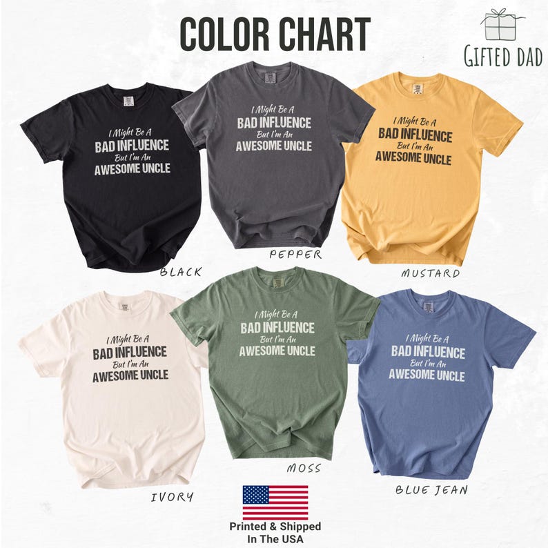 Funny Uncle Comfort Colors Shirt, Awesome Uncle Gift From Niece or ...