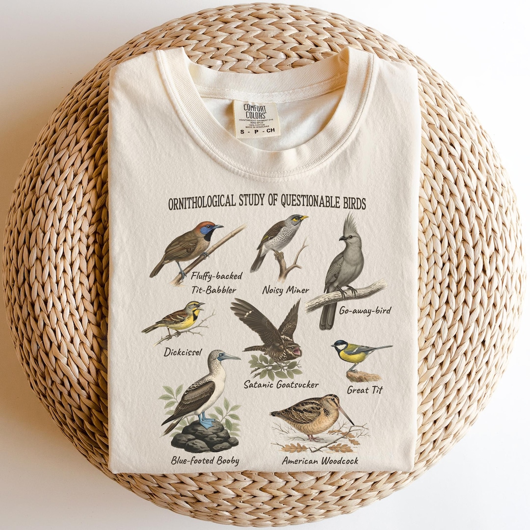 Funny Bird Comfort Colors Shirt, Vintage Ornithology Joke Tee for Bird ...