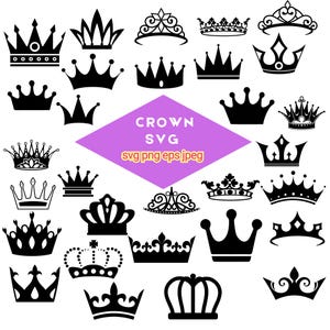 Crown SVG, Crown Royal SVG, Queen Crown SVG, Princess Crown Svg ...