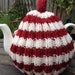 Traditional English Tea Cosy 4-6 Cup Pot Red and Cream, Teapot Warmer ...