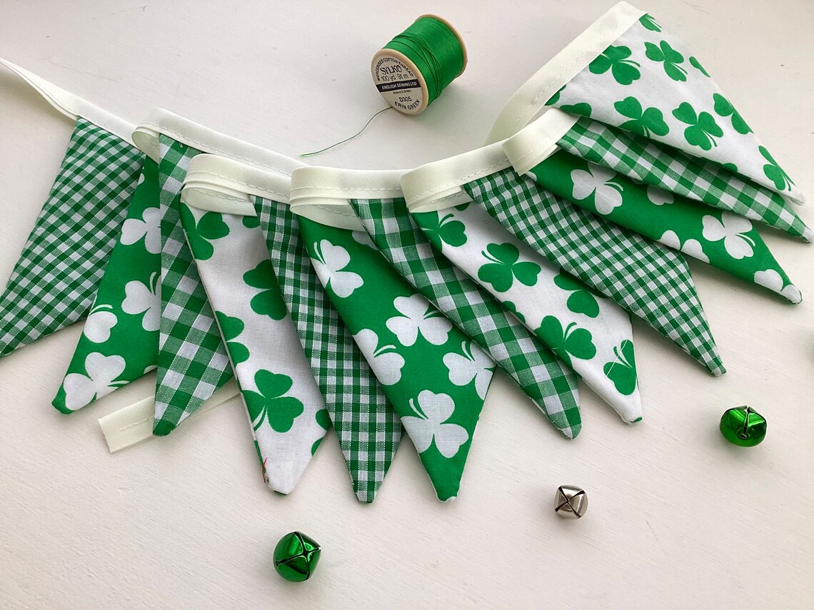 Irish Small Flag Bunting, Luck of the Irish - Fabric Garland, St ...
