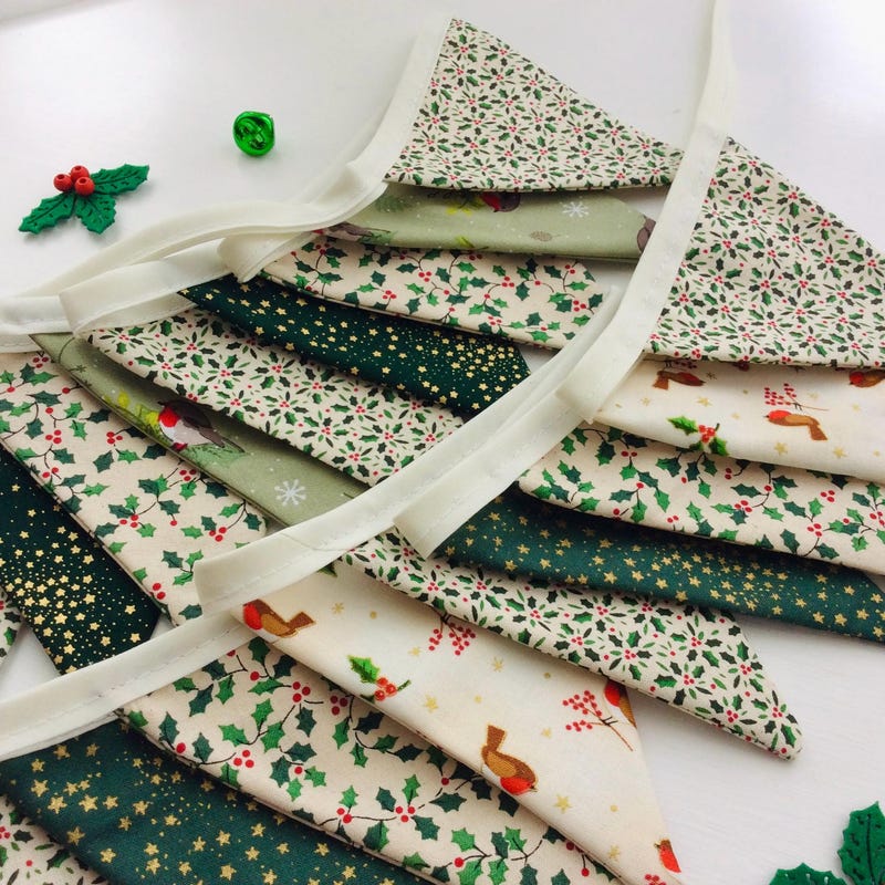 Green Bunting Christmas - Etsy UK