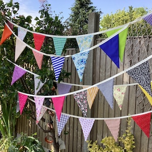 Wedding Extra Long Bunting / Garland / Fabric Banner - 47 Flags - 33ft ...