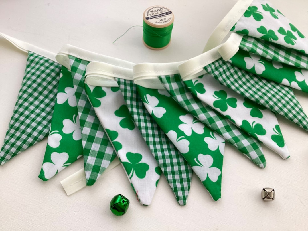 Irish Small Flag Bunting ,luck of the Irish - Fabric Garland, Bedroom ...