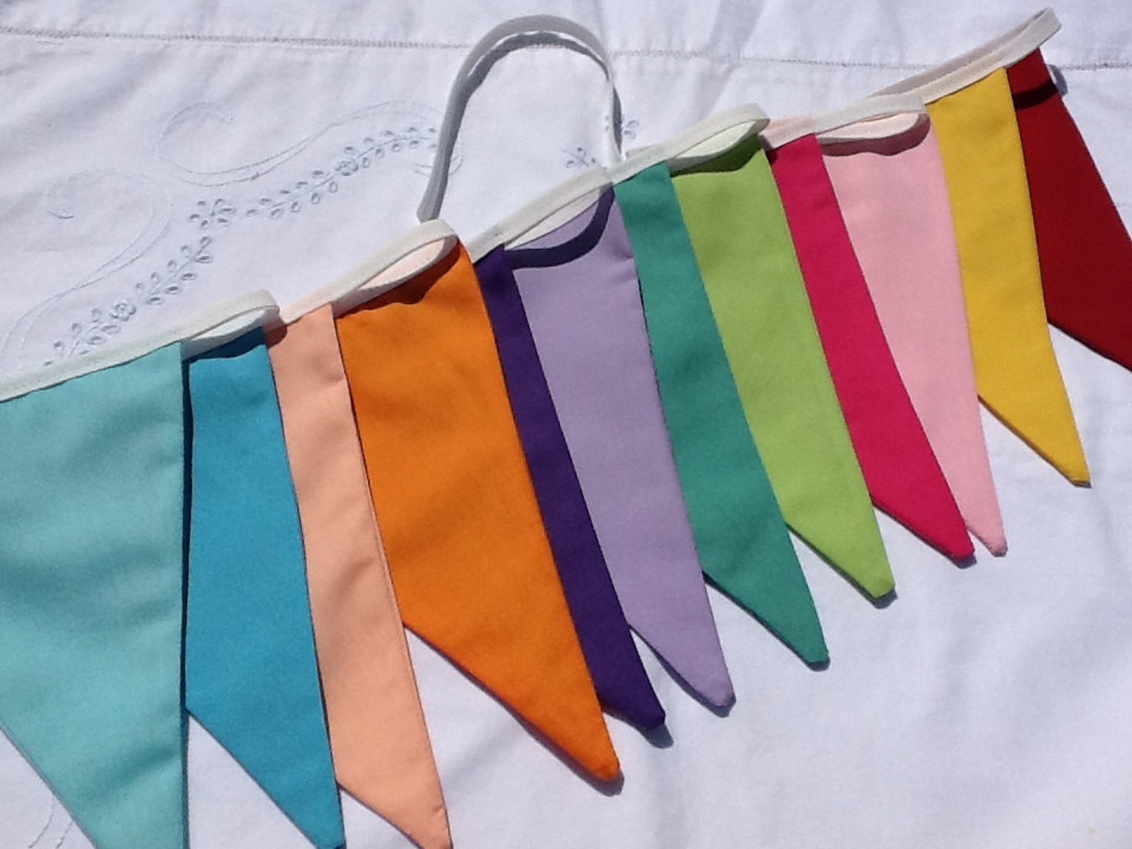 12 Flag Rainbow Flag Bunting / Fabric Garland / Banner Summer | Etsy