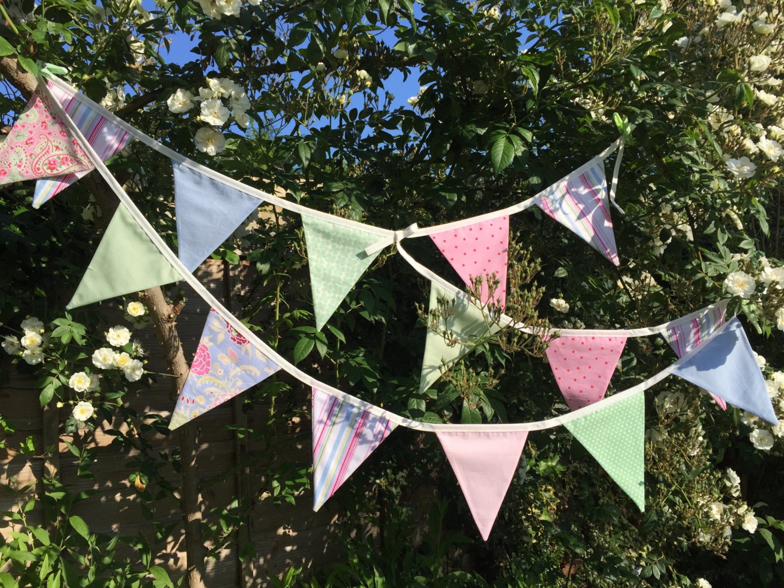 Wedding bunting customise to match your colour theme sizes | Etsy
