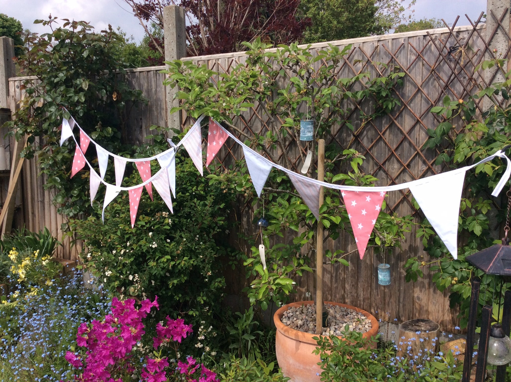 Pastel Bunting Fabric Banner 18 Flags Measuring 14ft With - Etsy
