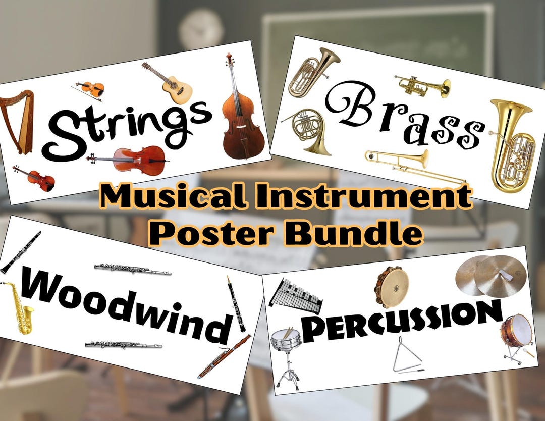 Musical Instrument Families Poster Bundle | Strings, Brass, Woodwind ...