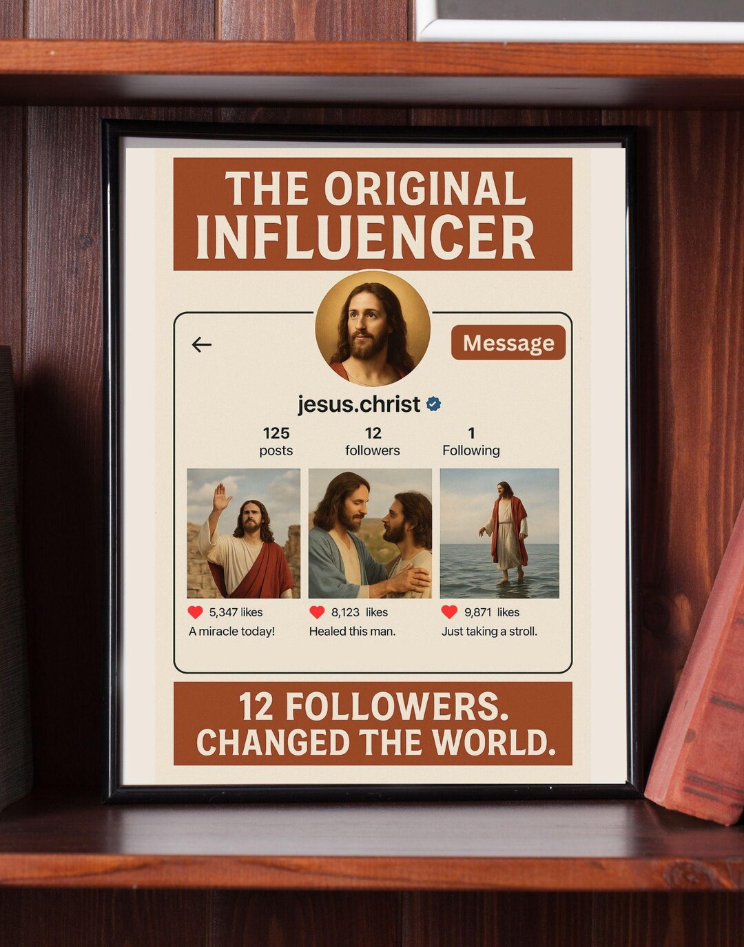 Jesus Social Media Profile Poster: Christian Teen Room Decor (digital ...