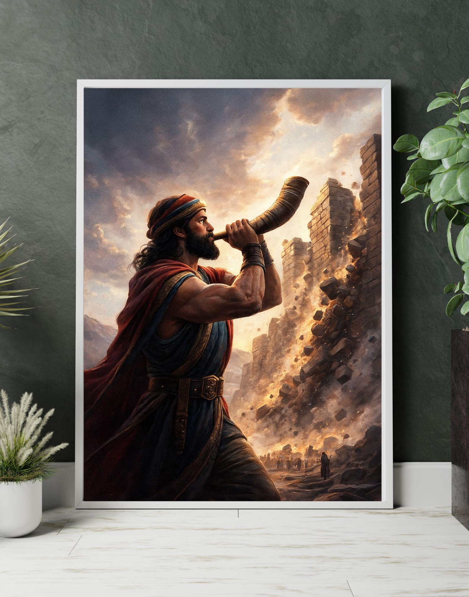 Joshua and the Walls of Jericho | Biblical Wall Art Print | Christian ...