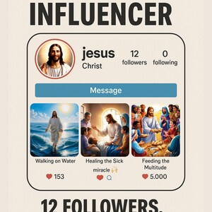 The Original Influencer Poster – Jesus Social Media Profile Wall Art ...