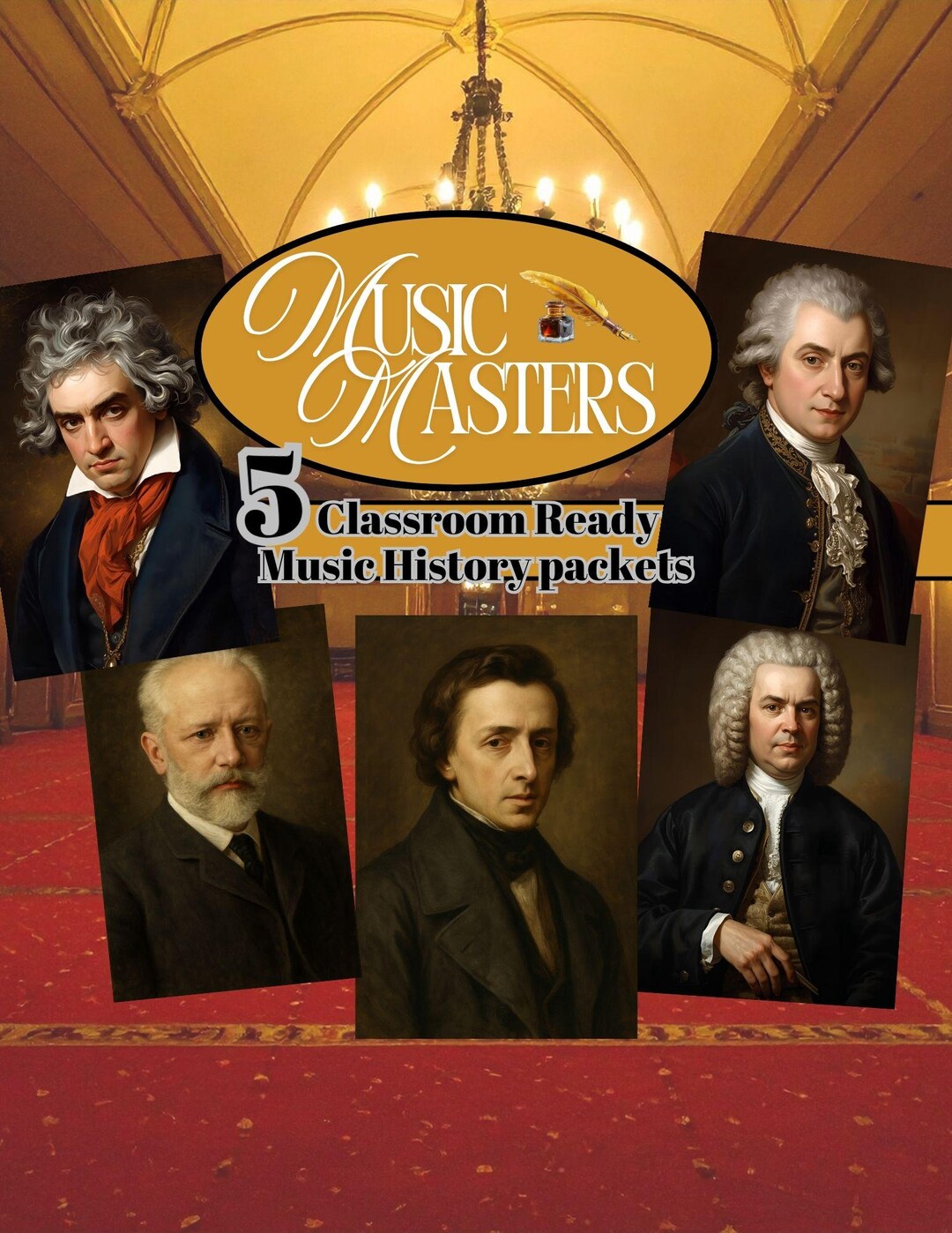 Music Masters 5-composer Bundle | Bach, Beethoven, Mozart, Tchaikovsky ...
