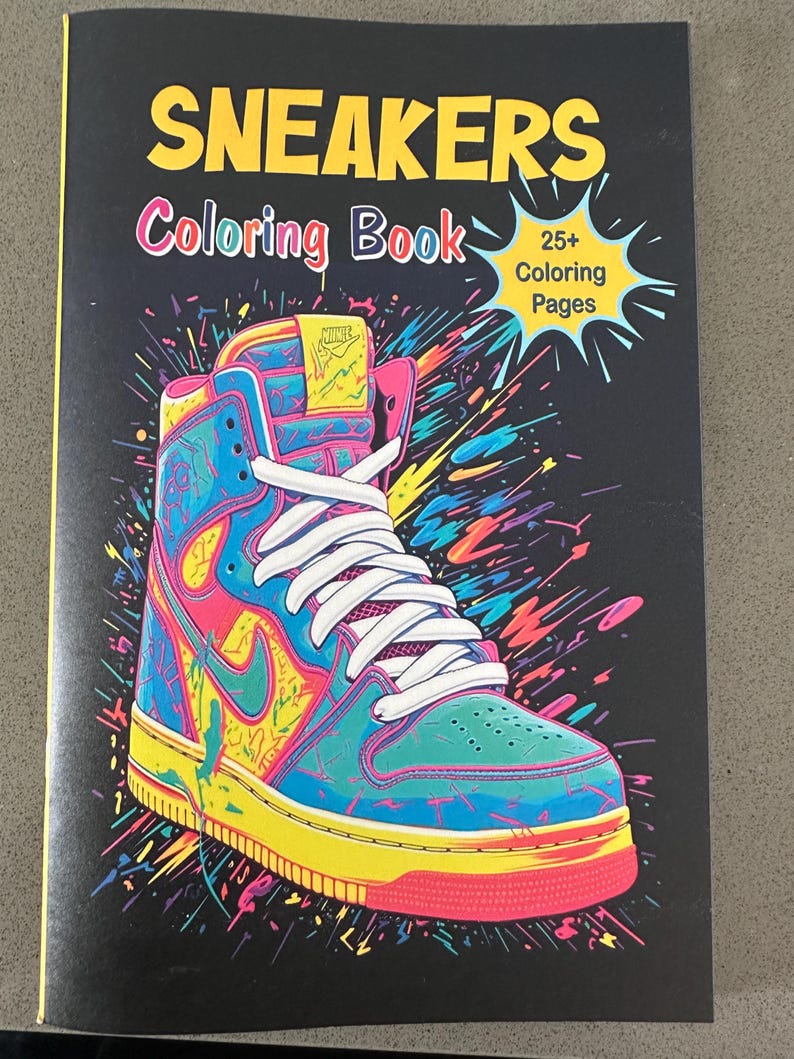 Sneaker Coloring Book - Etsy