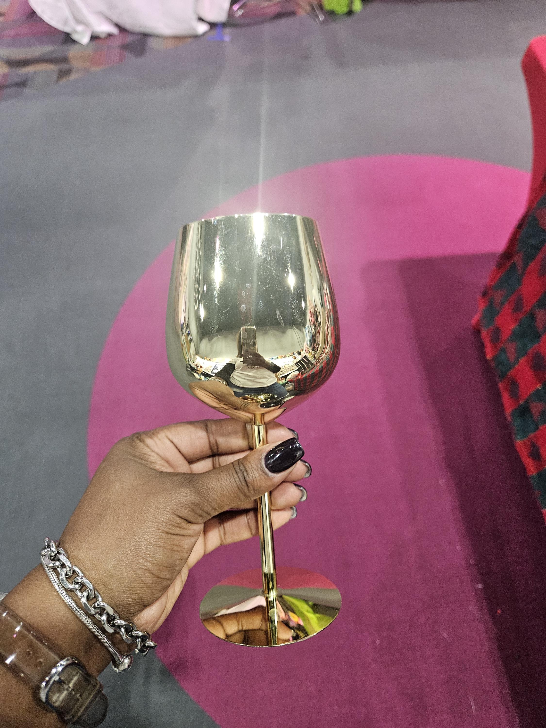 Orla Gold Stainless Steel Wine Glass Set: Travel, Camping, Anniversary ...