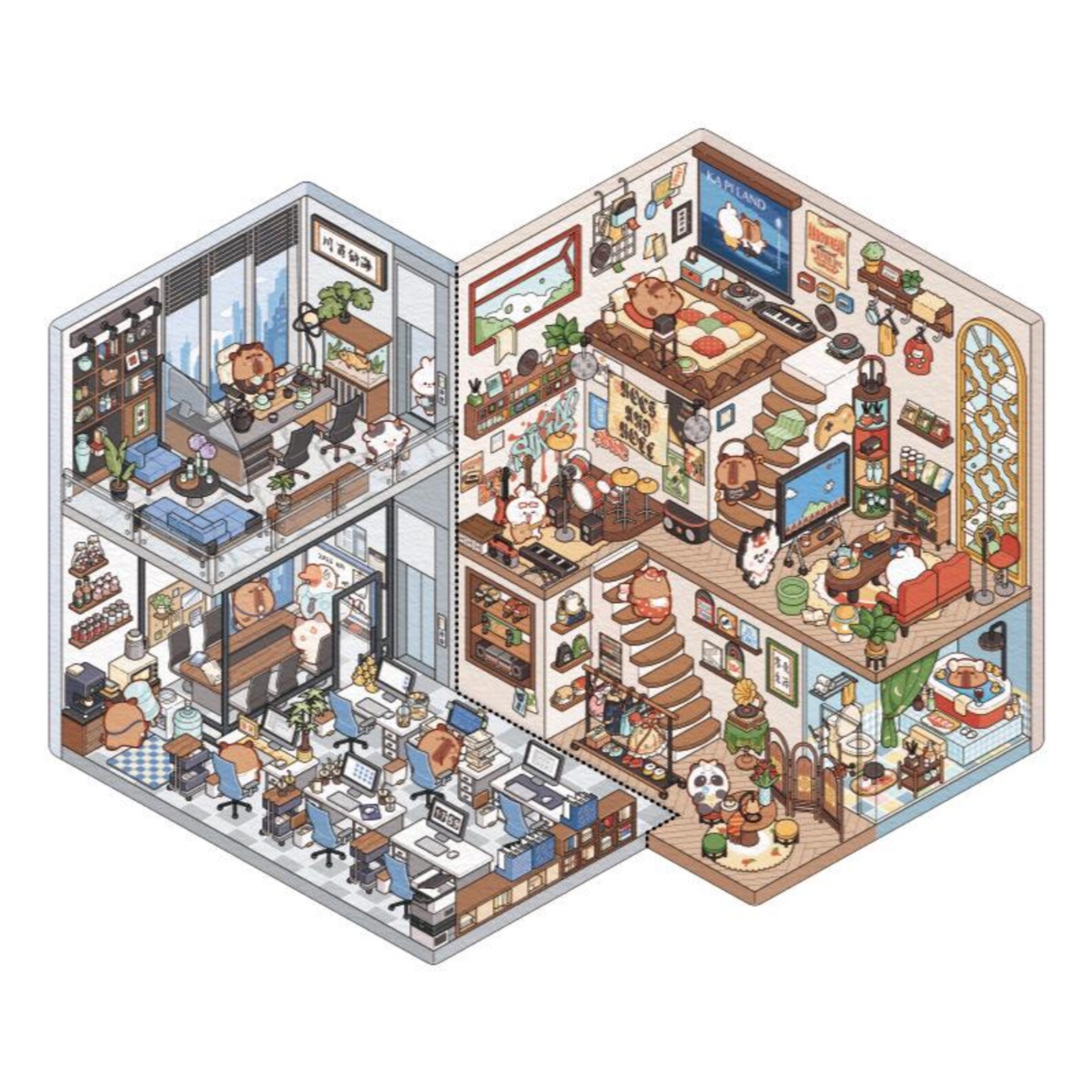 Extra Large Sticker Scene Pack: Wedding, Space Station, Sushi, PET ...
