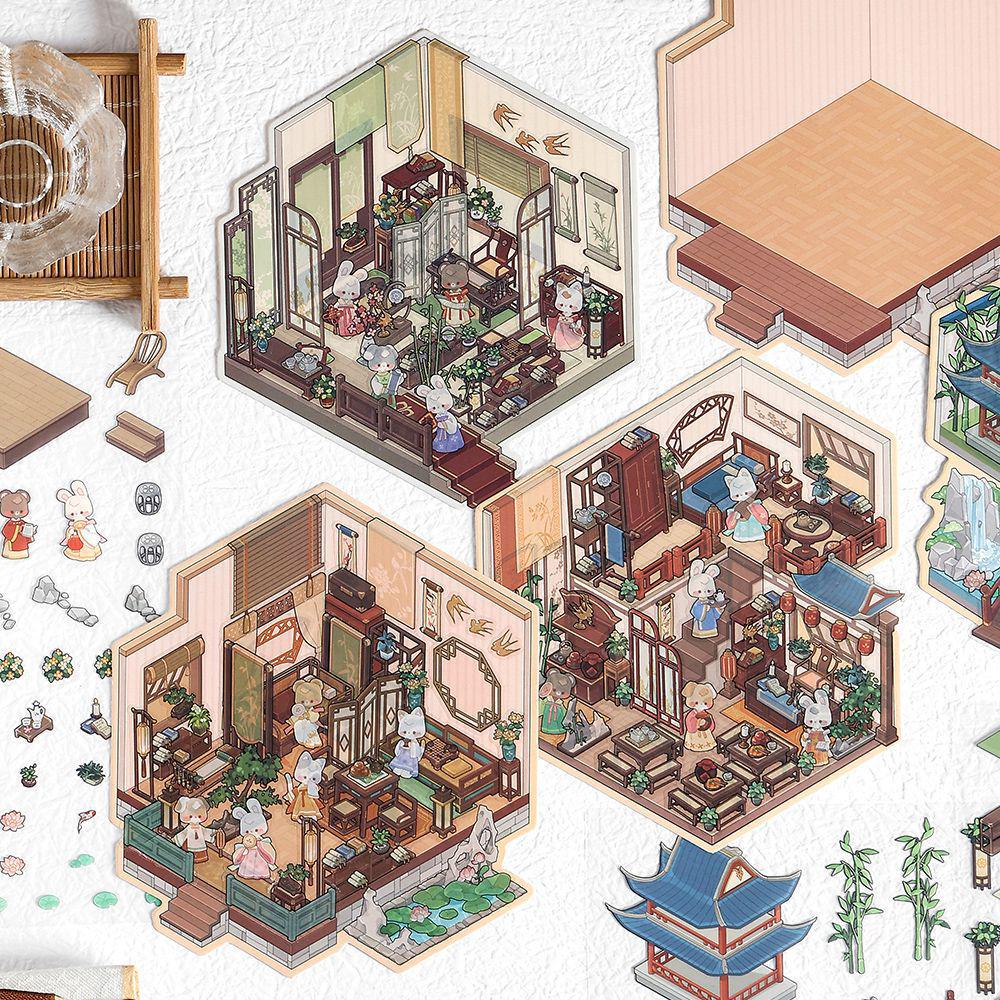 Isometric Sticker Scene Pack 4 Theme, Deco Sticker, Miniature Sticker ...