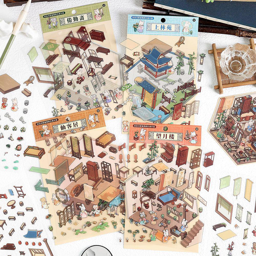 Isometric Sticker Scene Pack 4 Theme, Deco Sticker, Miniature Sticker ...