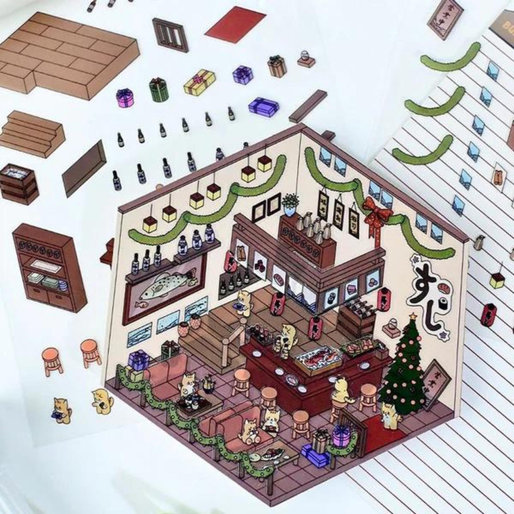 Isometric Sticker Scene Pack 4 Theme, Deco Sticker, Miniature Sticker ...