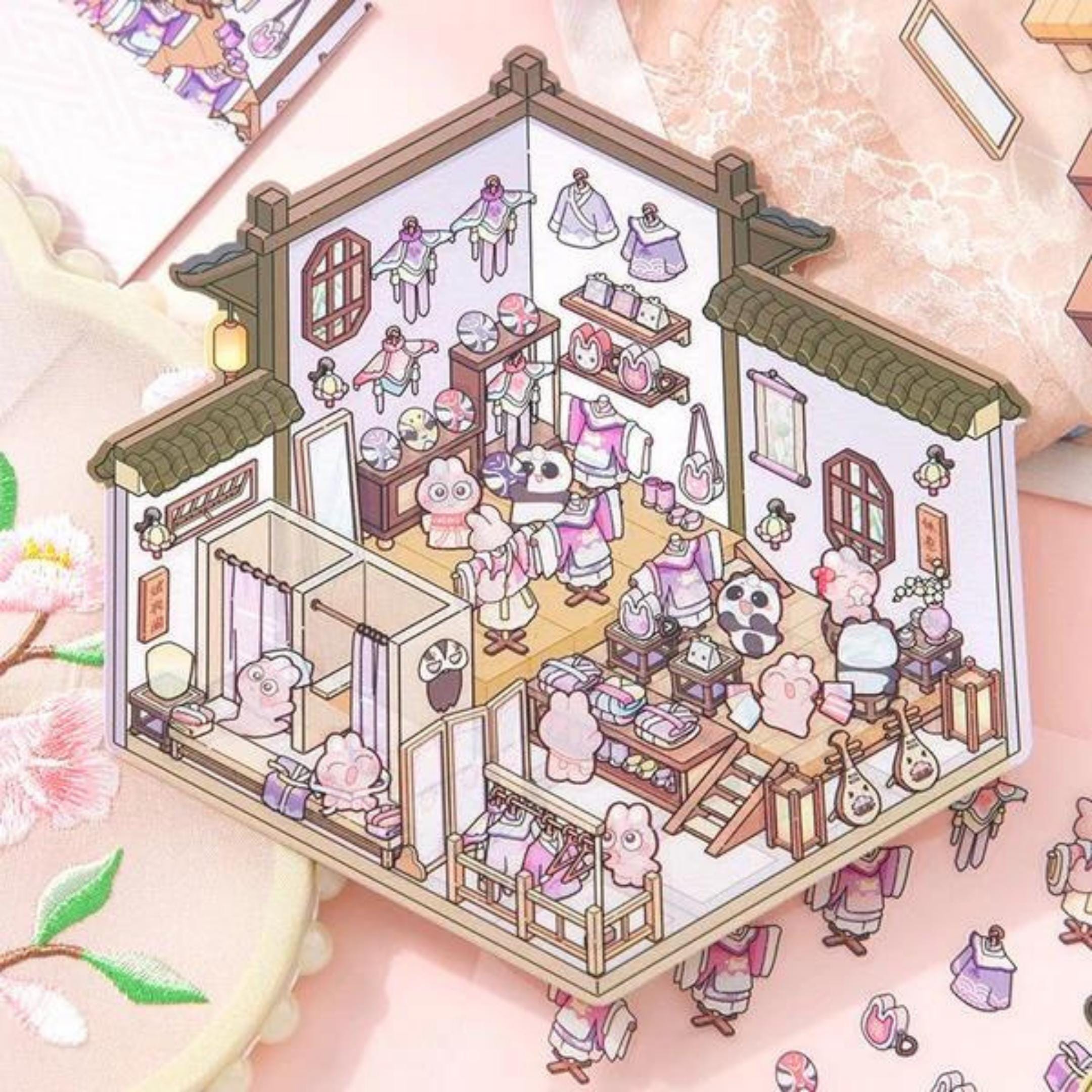 Isometric Sticker Scene Pack, Deco Sticker, Miniature Sticker Set, Busy ...