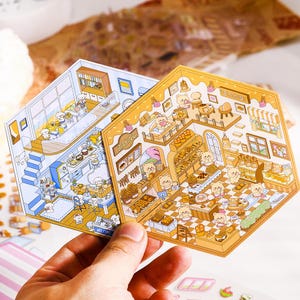 Isometric Sticker Scene Pack, Deco Sticker, Miniature Sticker Set, Busy ...