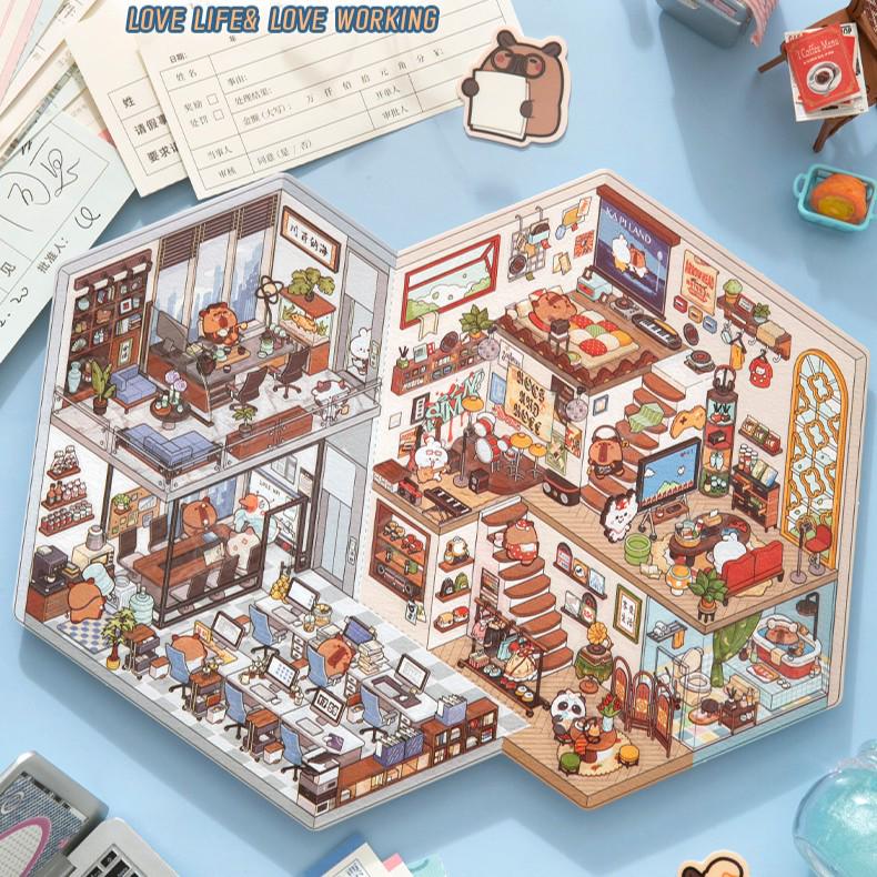 Extra Large Sticker Scene Pack: Wedding, Space Station, Sushi, PET ...