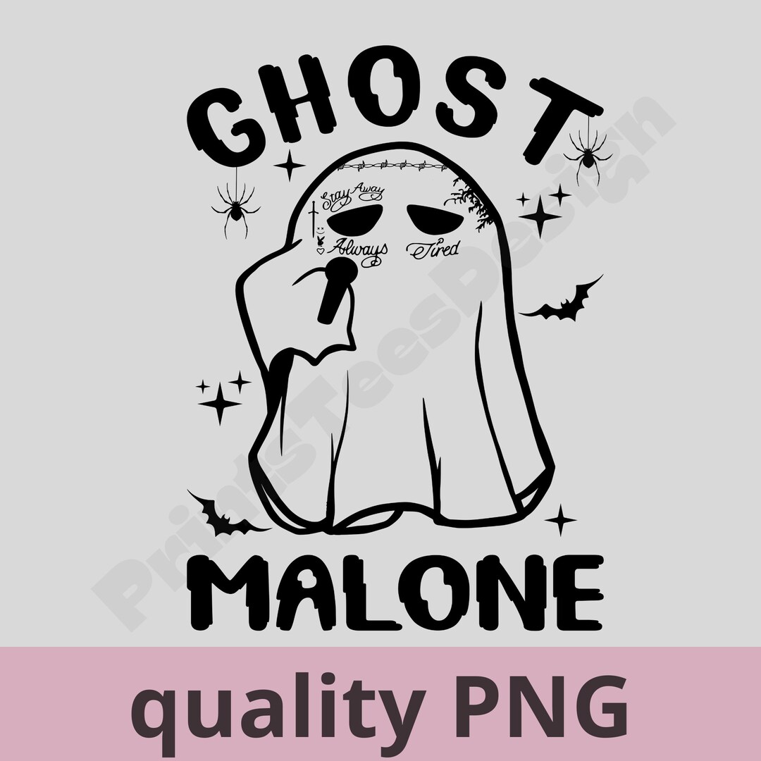 Ghost Malone PNG, Ghost Malone SVG, Funny Ghost Png, Sublimation Graphics, Clipart, Halloween ...