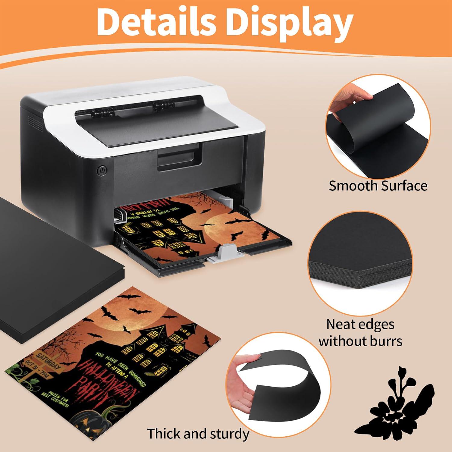 Black Cardstock 20 Sheets, A4 Size Cardstock Paper,card Making ...