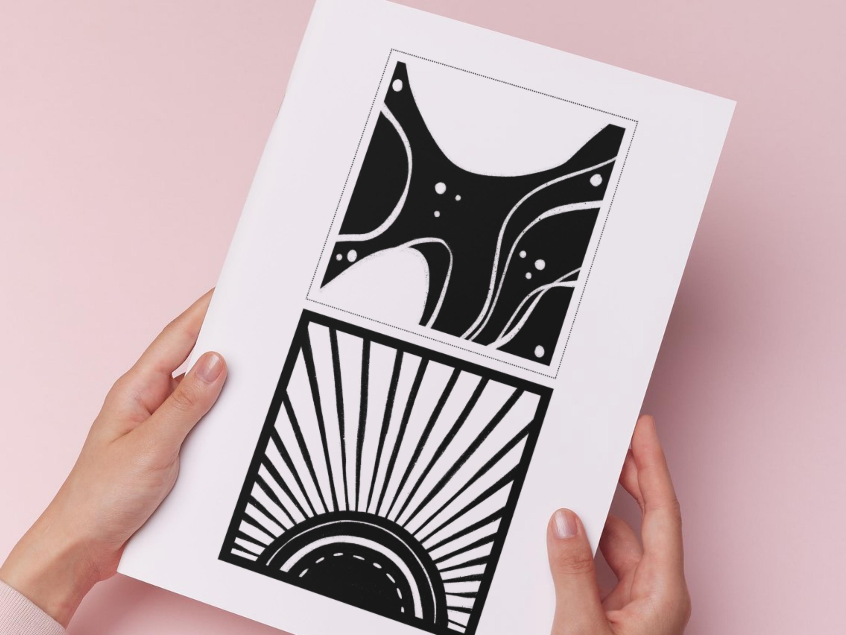 40 Boho Montessori Baby Sensory Cards, Baby Cards, High Contrast Visual ...