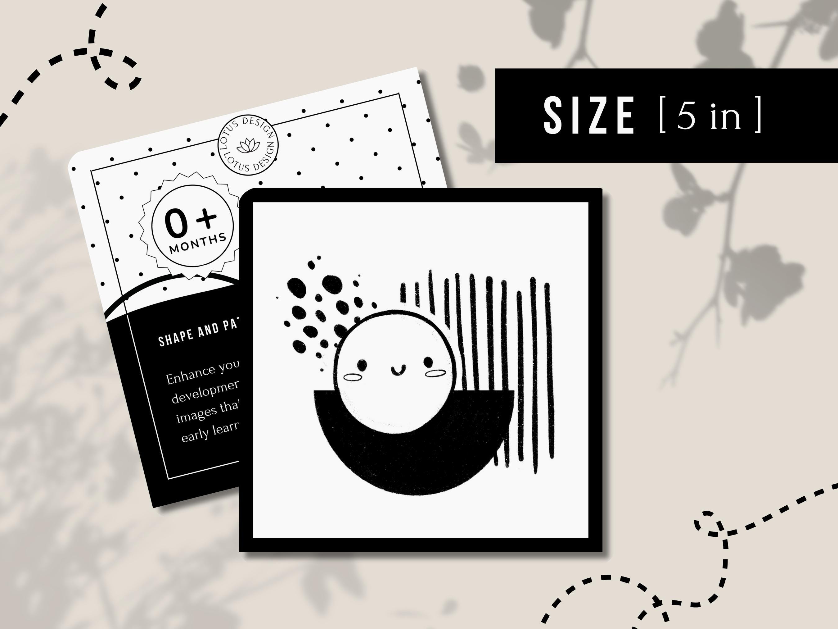 40 Boho Montessori Baby Sensory Cards, Baby Cards, High Contrast Visual ...