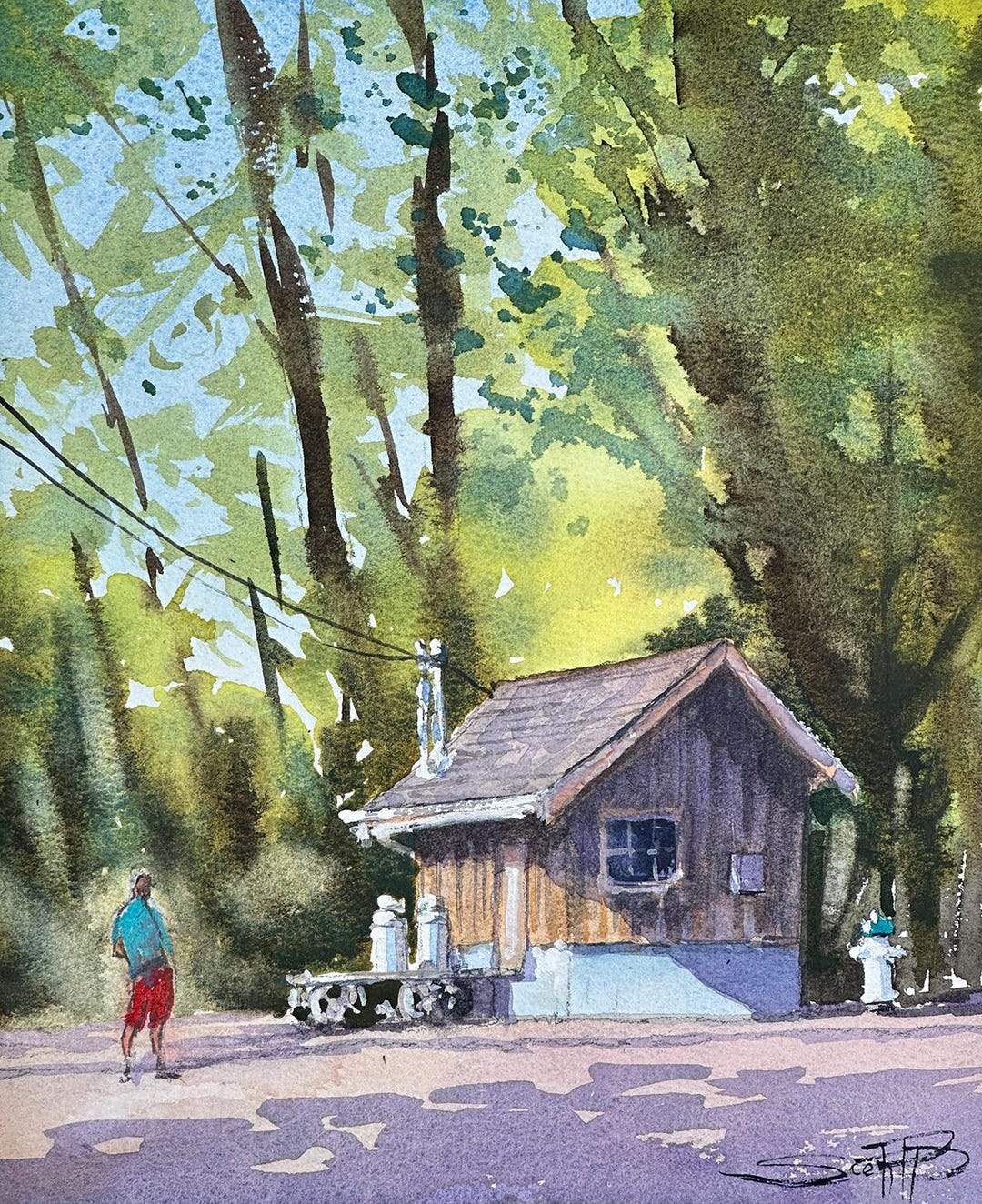 Vancouver, Ladner, Delta, BC, Farms, Milkshed- Original Watercolour ...