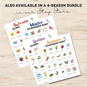 Printable SUMMER Nature Scavenger Hunt for Kids Outdoor Scavenger Hunt ...