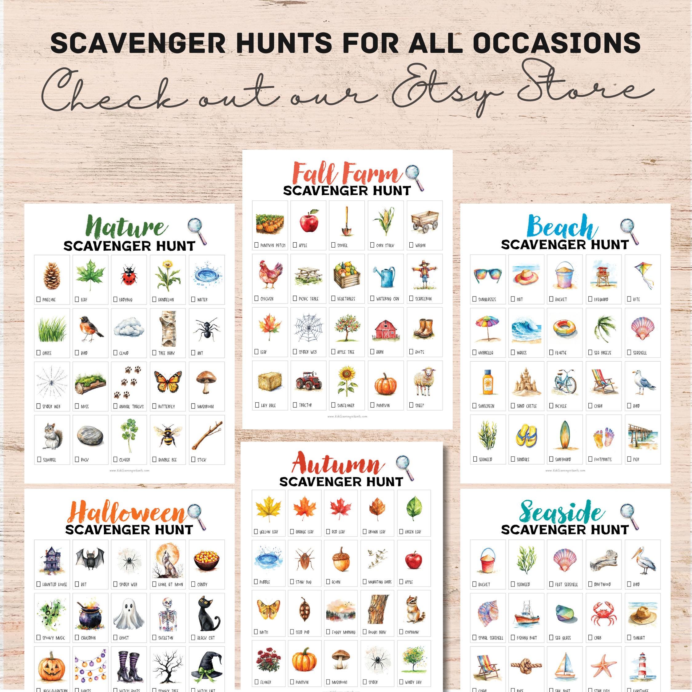 Printable FALL FARM Scavenger Hunt for Kids Outdoor Scavenger Hunt Kids ...