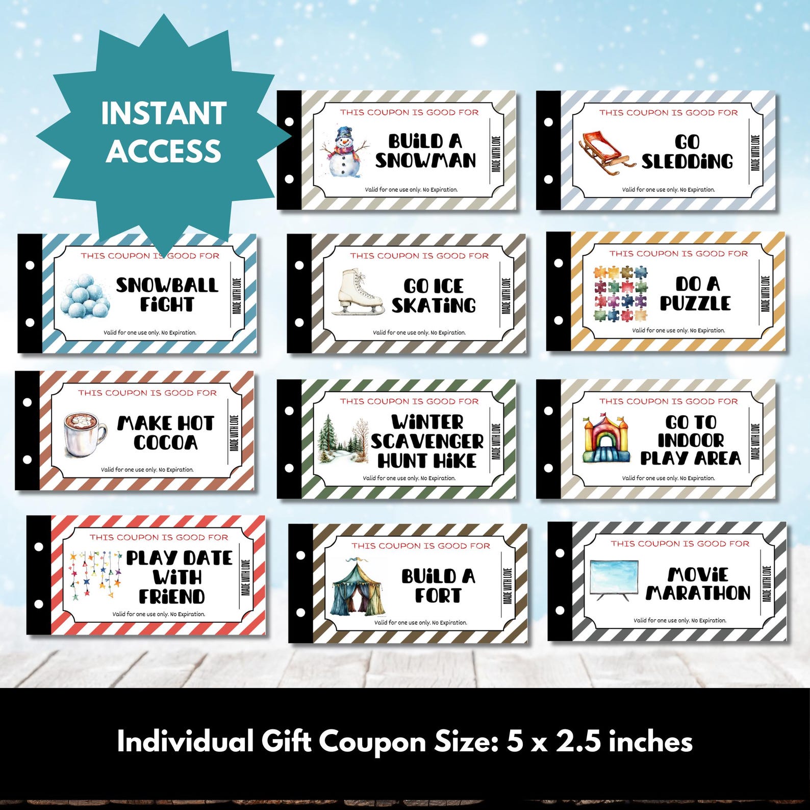 Editable Kids Reward Coupon Book Printable DIY Gift for Holidays ...
