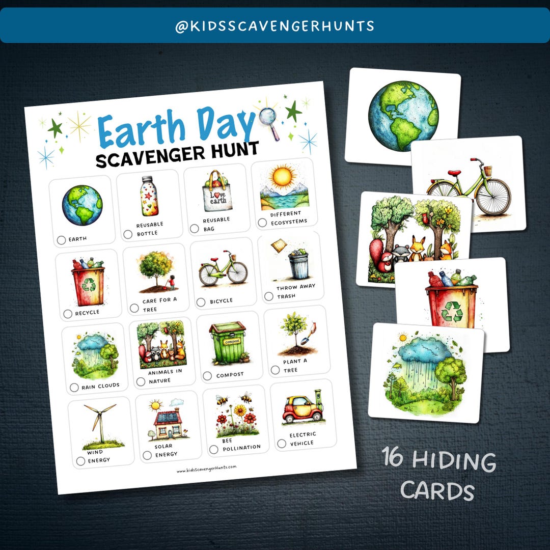 Earth Day Scavenger Hunt | Printable Earth Day Activity for Kids ...
