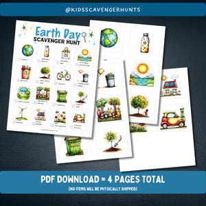 Earth Day Scavenger Hunt | Printable Earth Day Activity for Kids ...