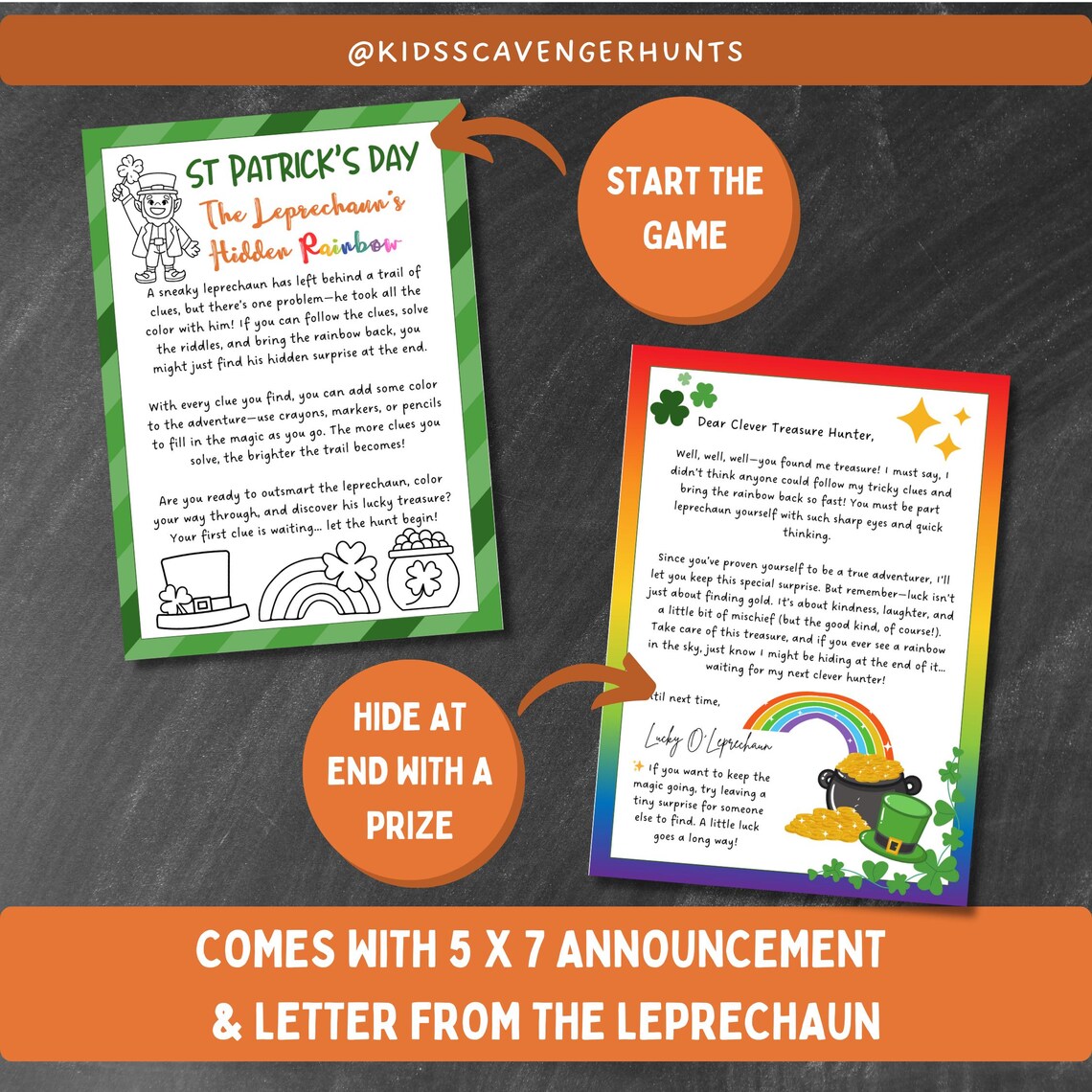 Printable St Patricks Day Indoor Scavenger Hunt | Colorable Clue ...