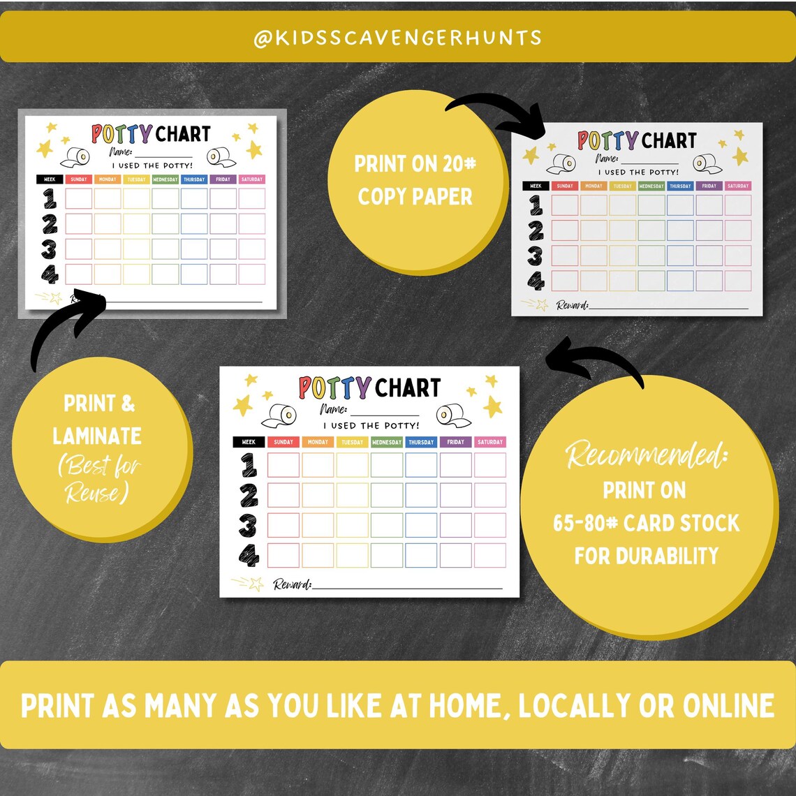 Printable Potty Training Chart for Toddlers | Printable Reward Chart ...