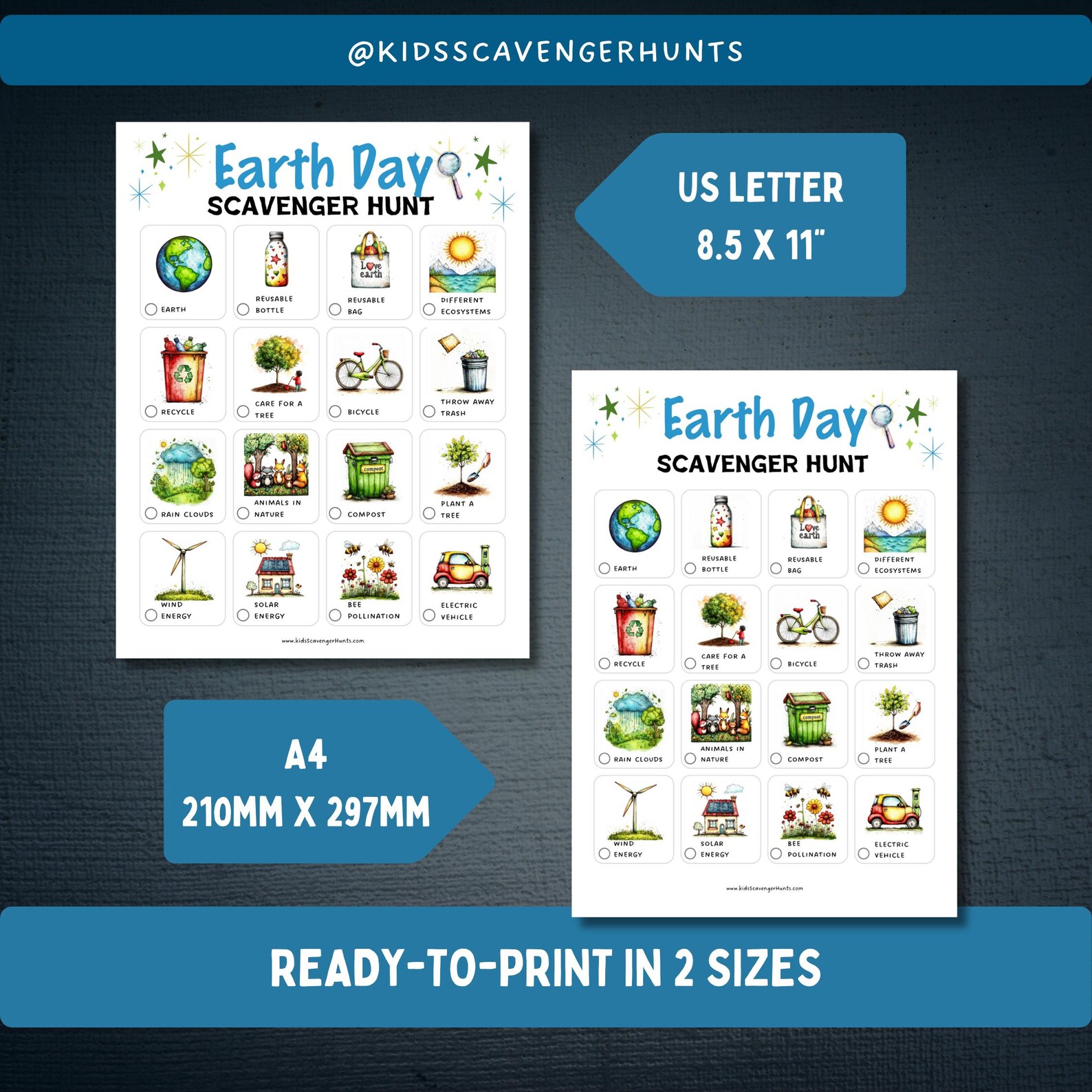Earth Day Scavenger Hunt | Printable Earth Day Activity for Kids ...