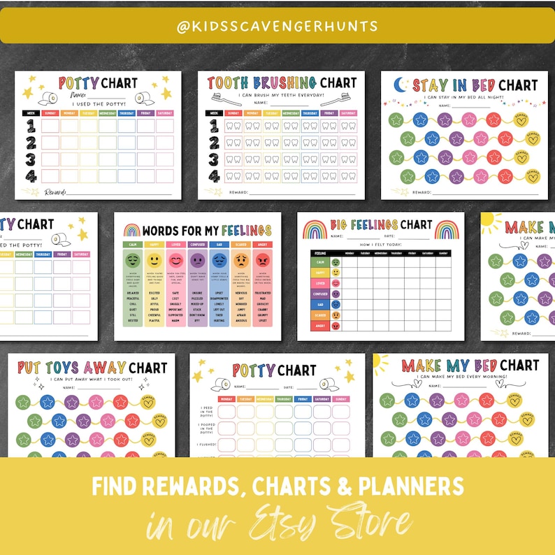 Printable Rainbow Reward Chart for Kids | Toddler Behavior Chart | Kids ...