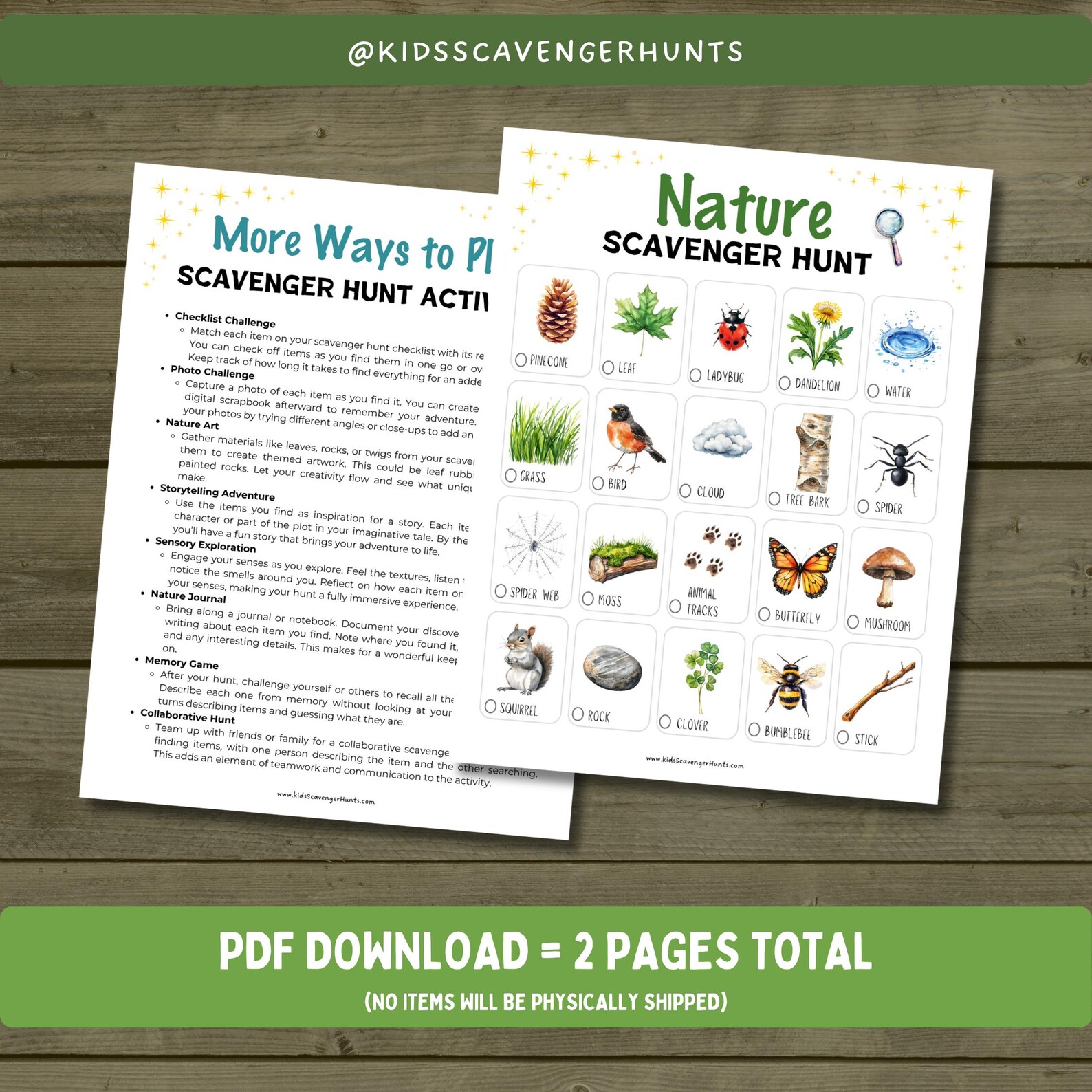 Printable Nature Scavenger Hunt for Kids | Outdoor Scavenger Hunt ...