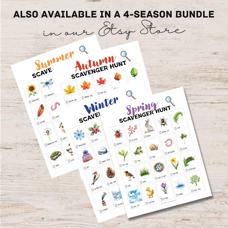 Printable SPRING Nature Scavenger Hunt for Kids Outdoor Scavenger Hunt ...