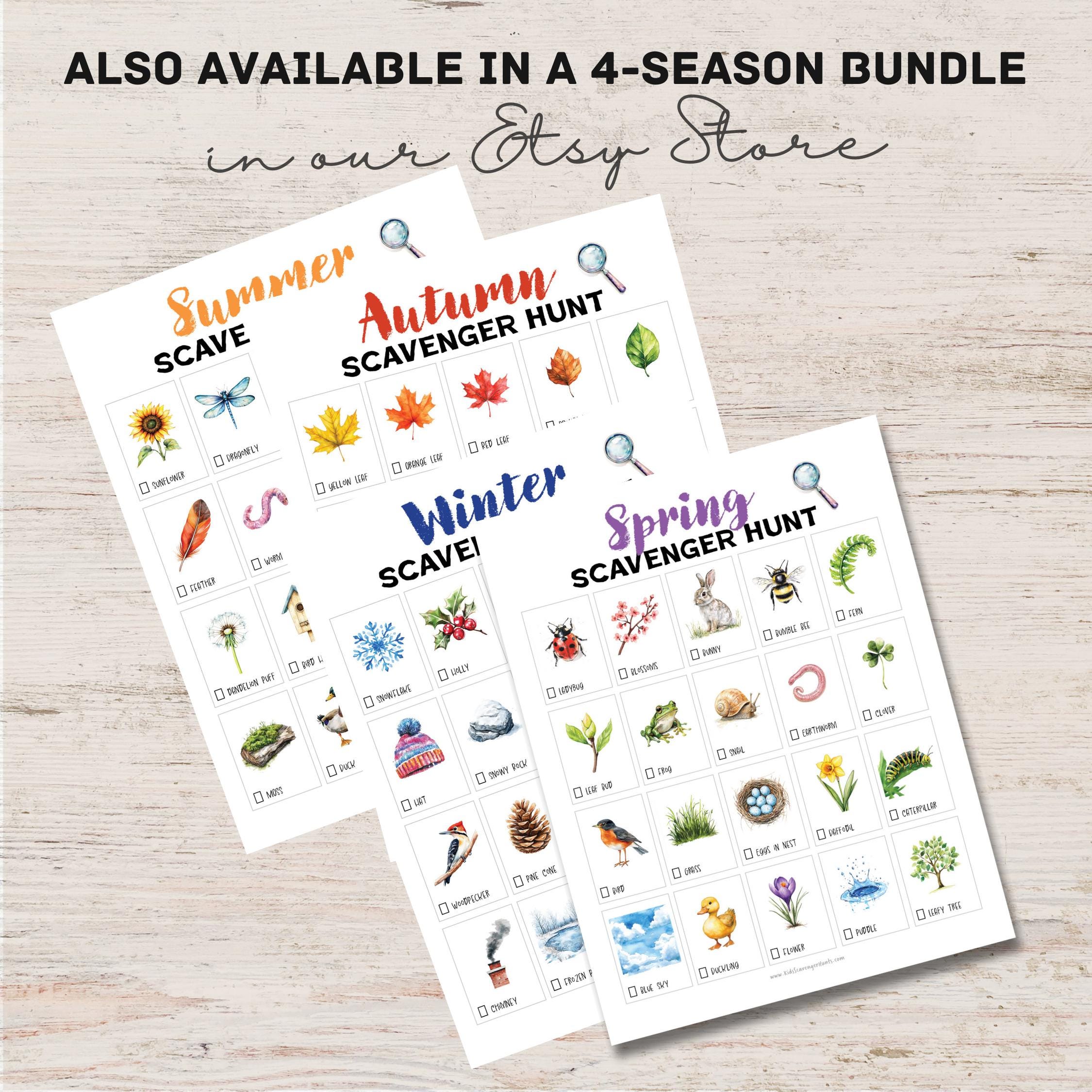 Printable SPRING Nature Scavenger Hunt for Kids Outdoor Scavenger Hunt ...