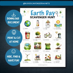 Earth Day Scavenger Hunt | Printable Earth Day Activity for Kids ...