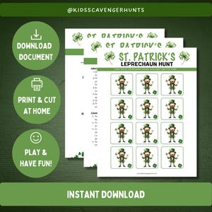 Printable St Patricks Day Leprechaun Hunt | Fun Hide & Seek Game for ...