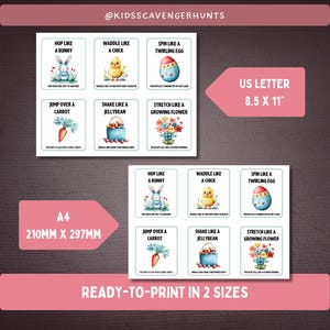 Printable Easter Movement Cards | Fun Gross Motor Game for Kids ...