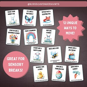 Printable Easter Movement Cards | Fun Gross Motor Game for Kids ...